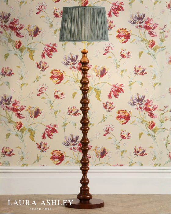 Laura Ashley Millbrook Dark Stained Wood Floor Lamp (Base Only ...